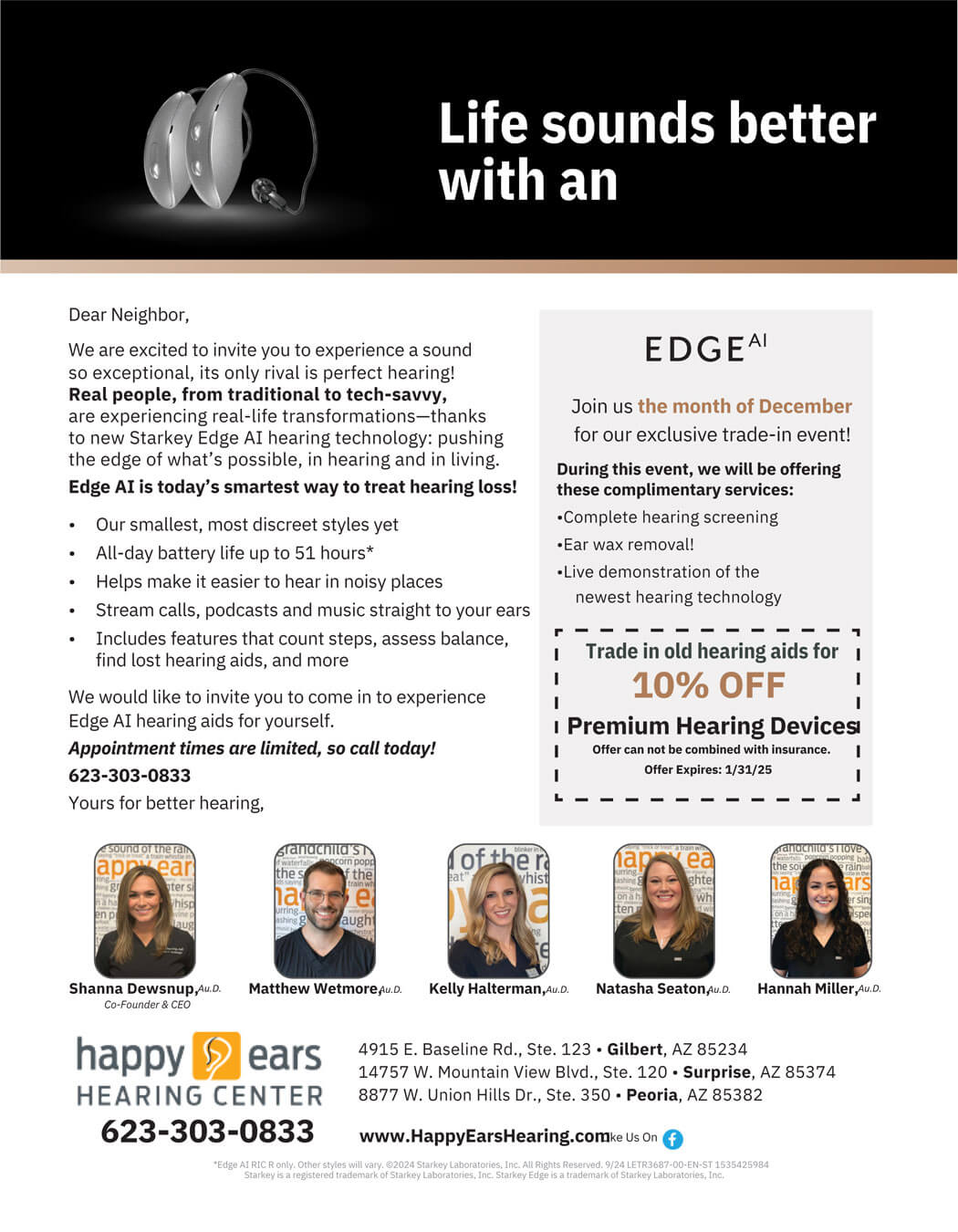 Starkey Edge AI Promotion - Happy Ears Hearing Center